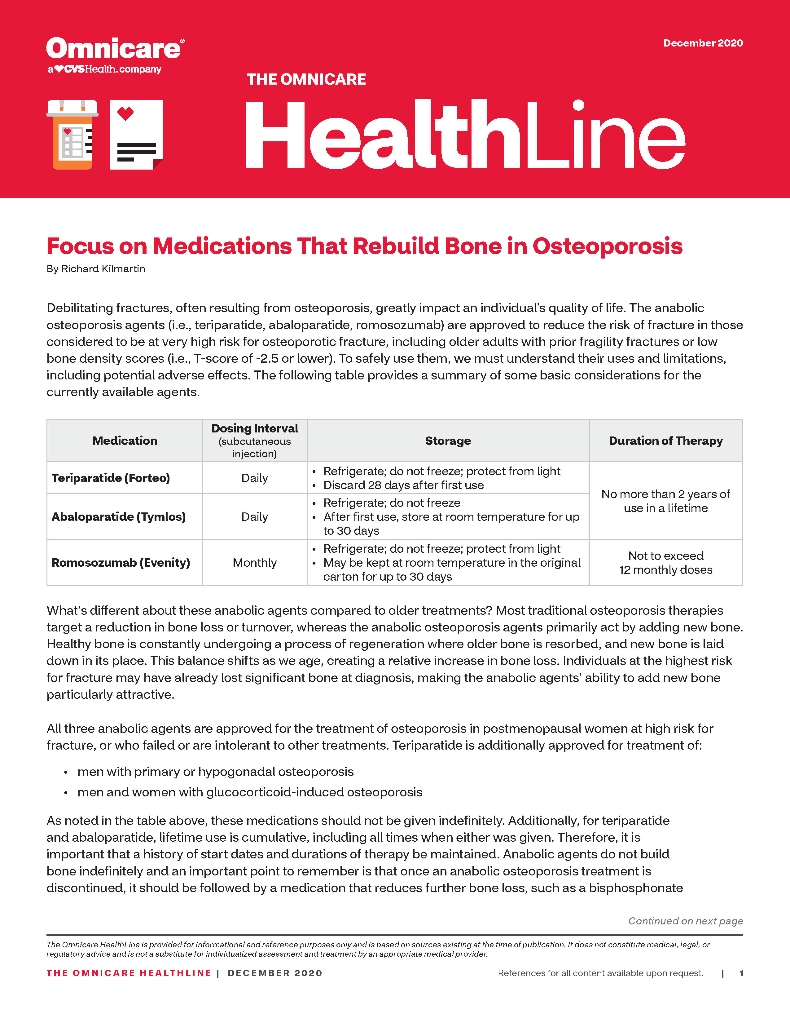 Osteoporosis Treatment Medication